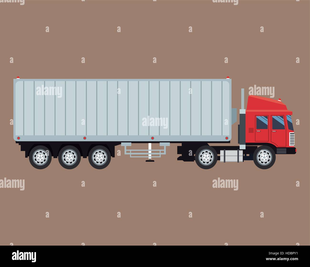 Semi truck rear view Stock Vector Images - Alamy