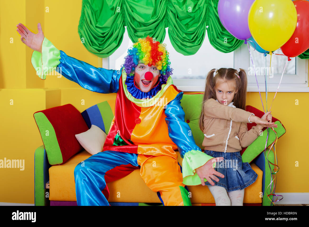 Birthday child clown hi-res stock photography and images - Alamy