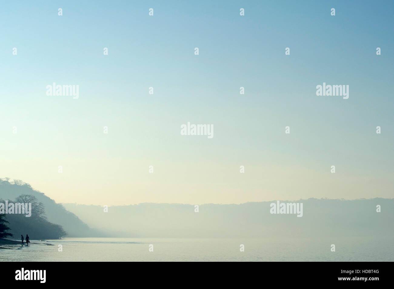 Evening haze on a beach Stock Photo - Alamy