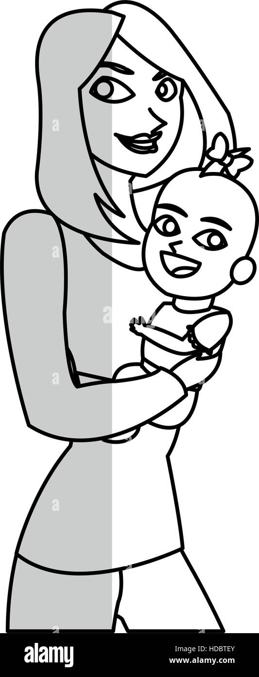 Isolated baby and mother cartoon design Stock Vector Image & Art - Alamy