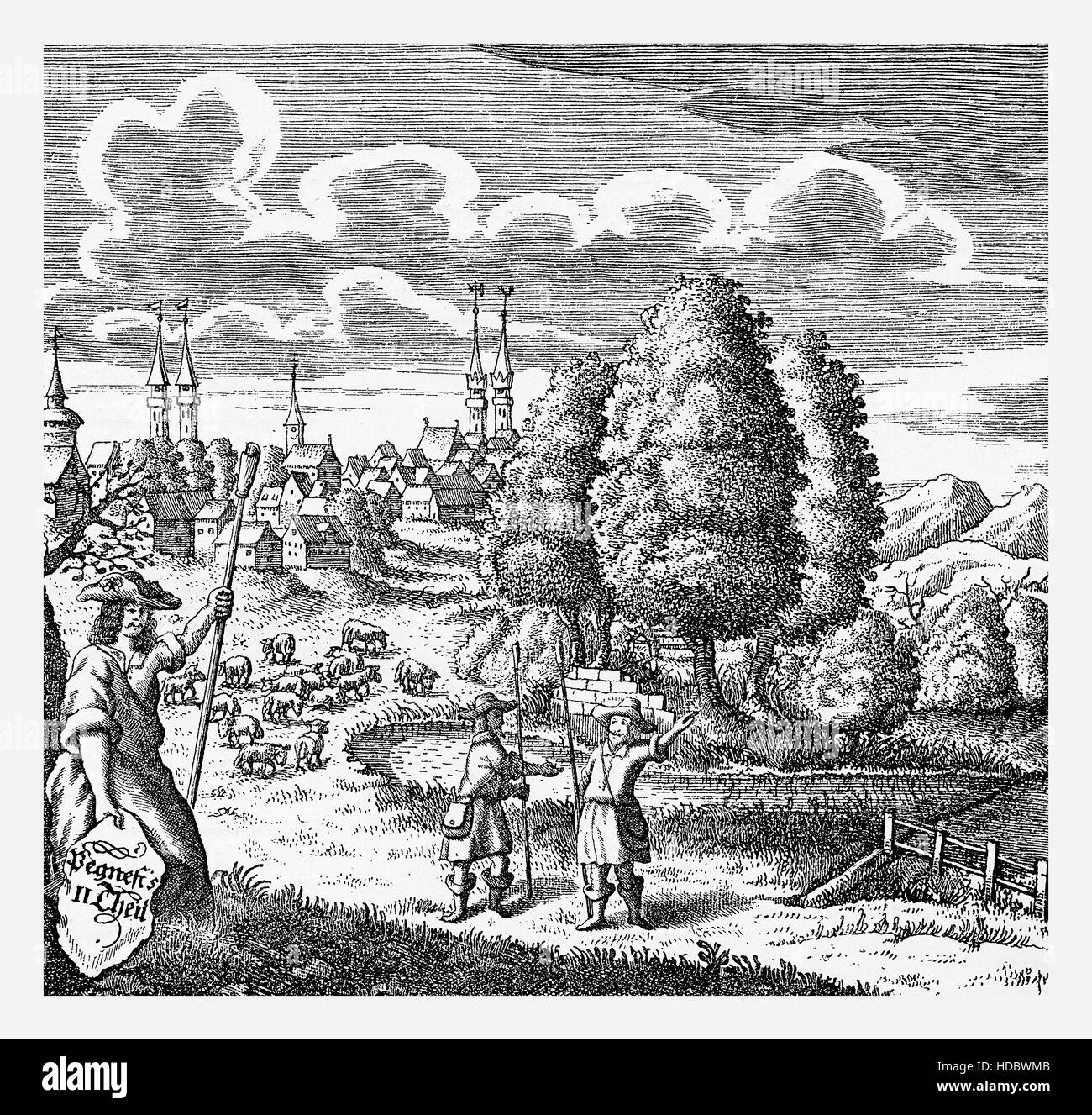 Book cover about pastoral poems and lyrics , Nuremberg XVII century ...