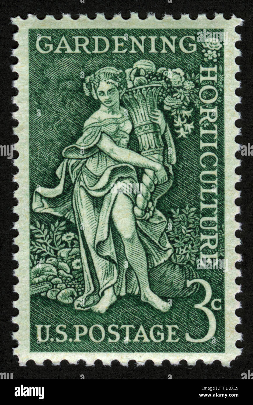 US postage stamp, Gardening horticulture Stock Photo - Alamy