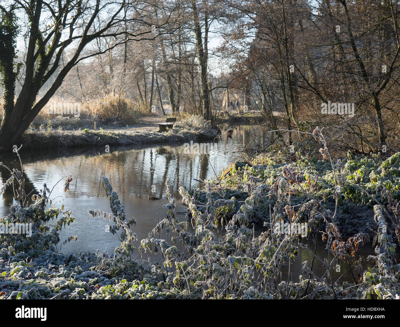 Winter at a castle in Germany Stock Photo - Alamy