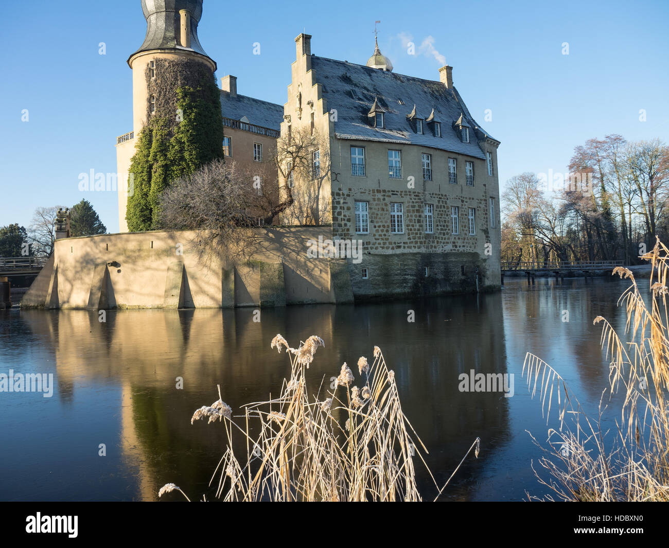 Winter at a castle in Germany Stock Photo - Alamy