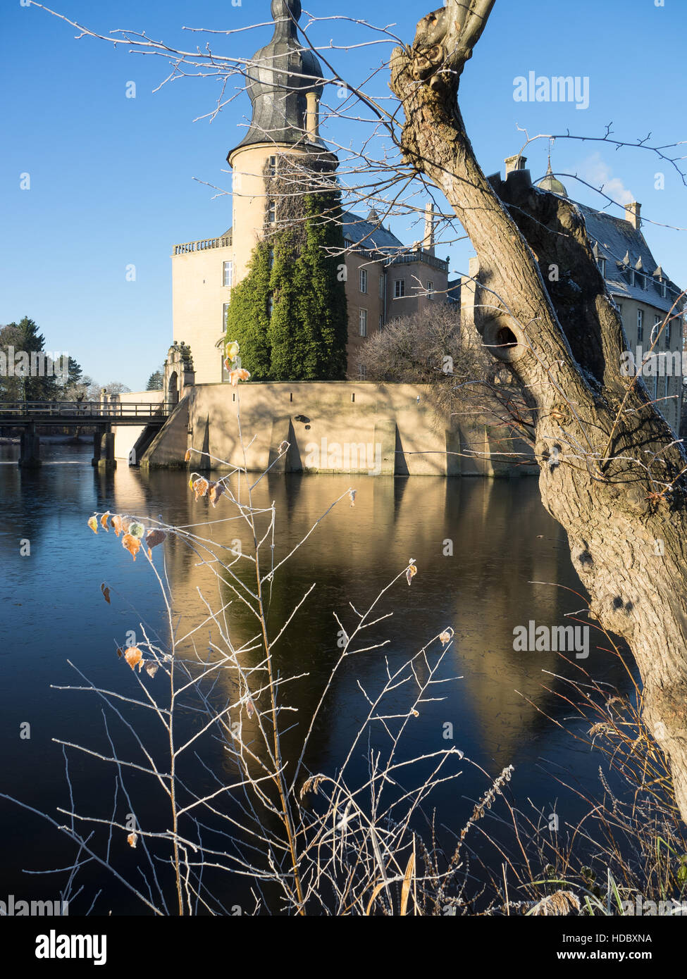 Winter at a castle in Germany Stock Photo - Alamy