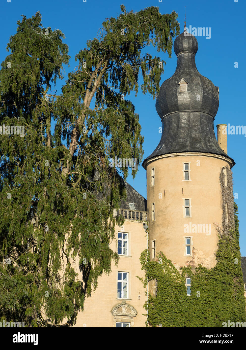 Winter at a castle in Germany Stock Photo - Alamy