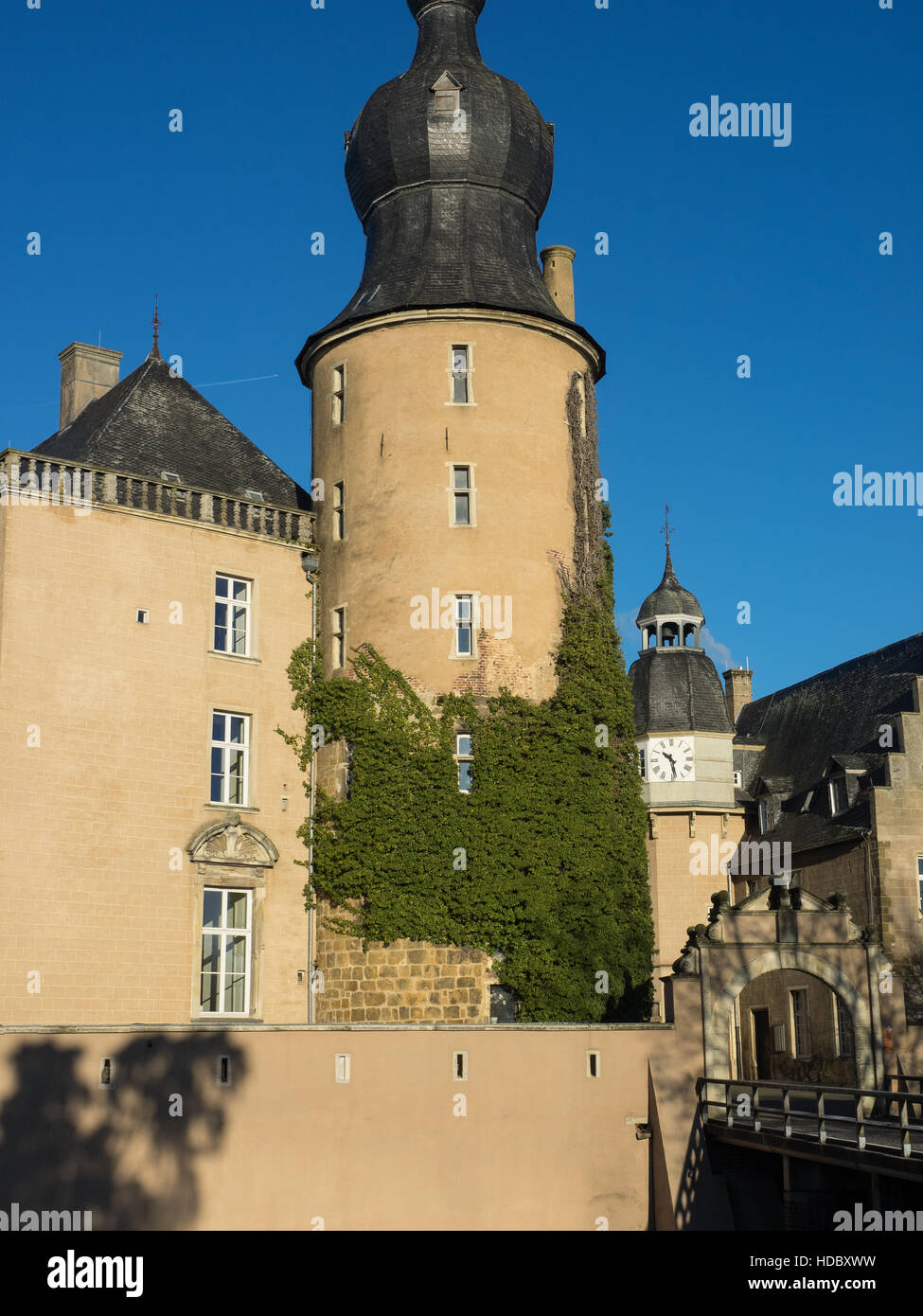 Winter at a castle in Germany Stock Photo - Alamy