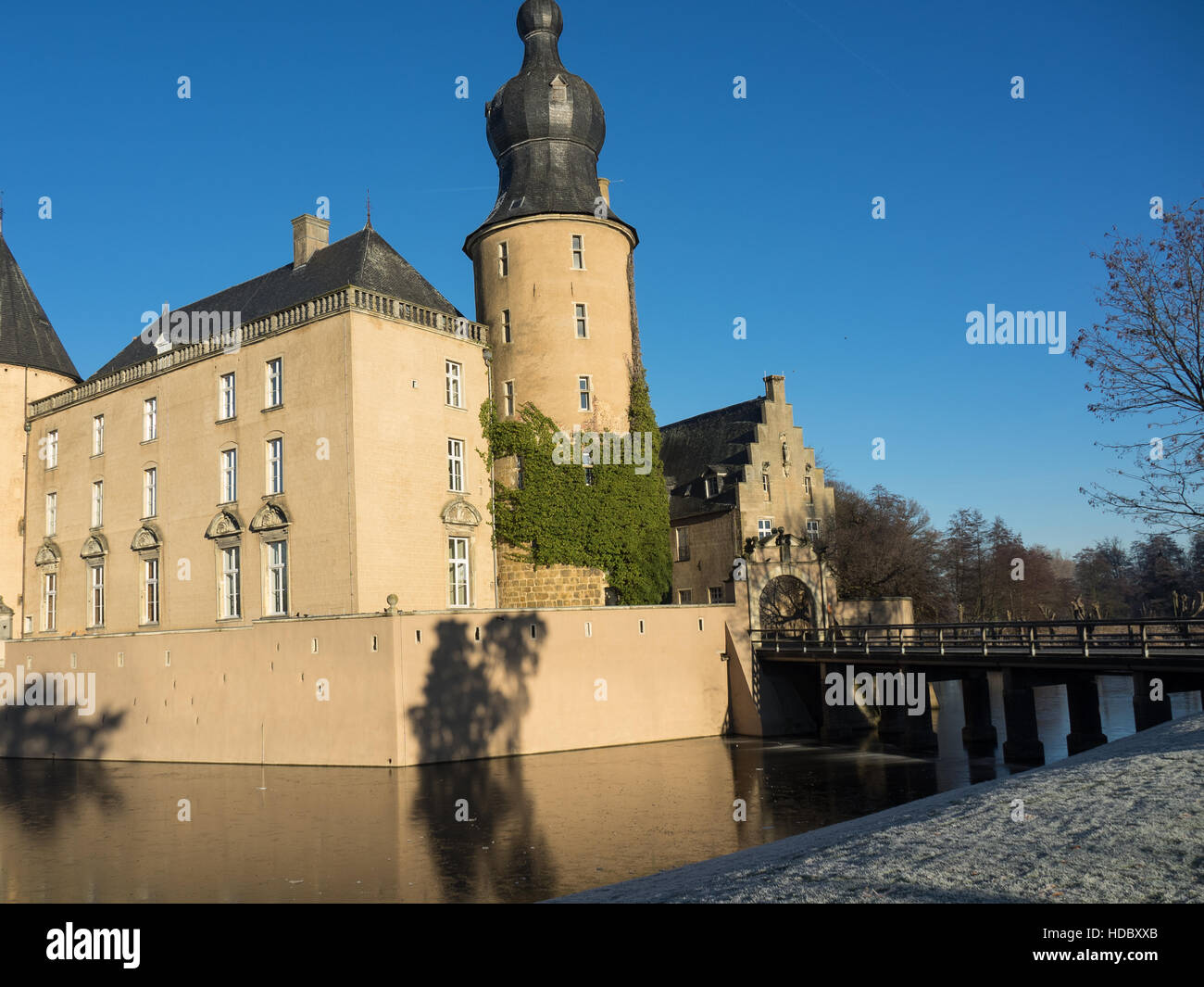 Winter at a castle in Germany Stock Photo - Alamy