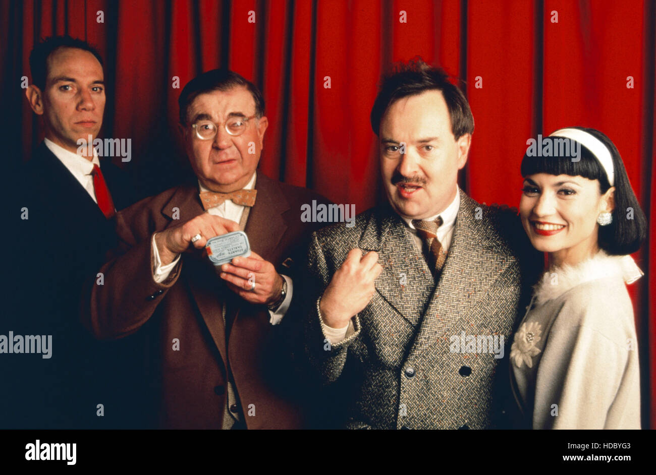 ON THE AIR, from left: Miguel Ferrer, Marvin Kaplan, David L. Lander ...