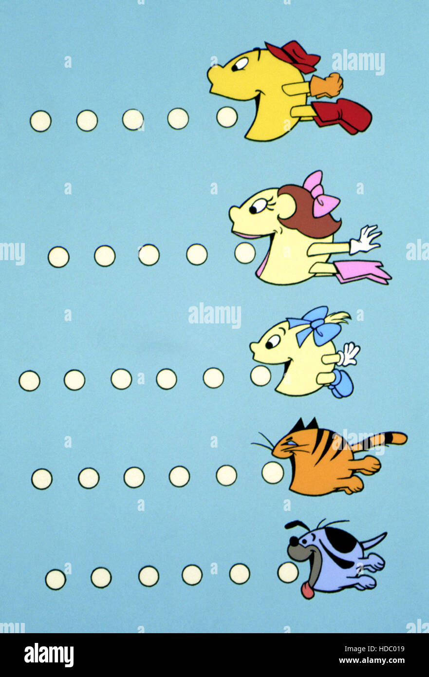 PAC-MAN (aka ADVENTURES OF PAC-MAN), (top to bottom): Pac-Man, Mrs ...