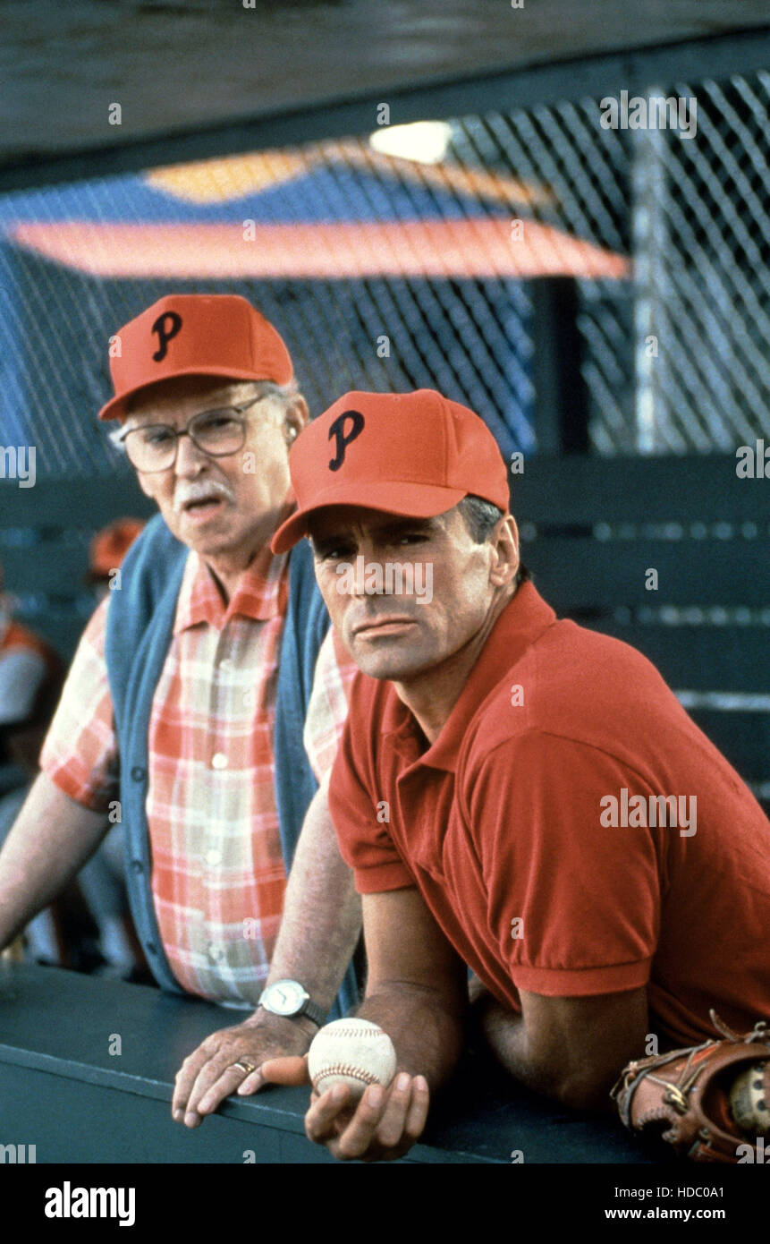 PAST THE BLEACHERS, (from left): Barnard Hughes, Richard Dean Anderson ...
