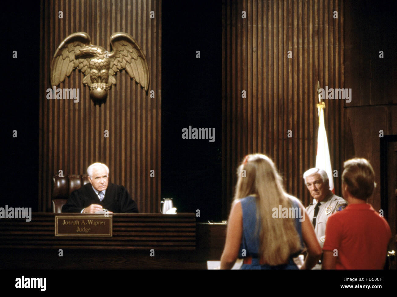 THE PEOPLE'S COURT, Judge Joseph Wapner (left), Bailiff Rusty Burrell ...