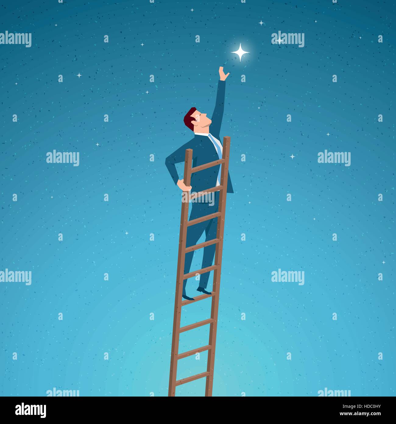 Business concept vector illustration. Career, dreams, success concept ...