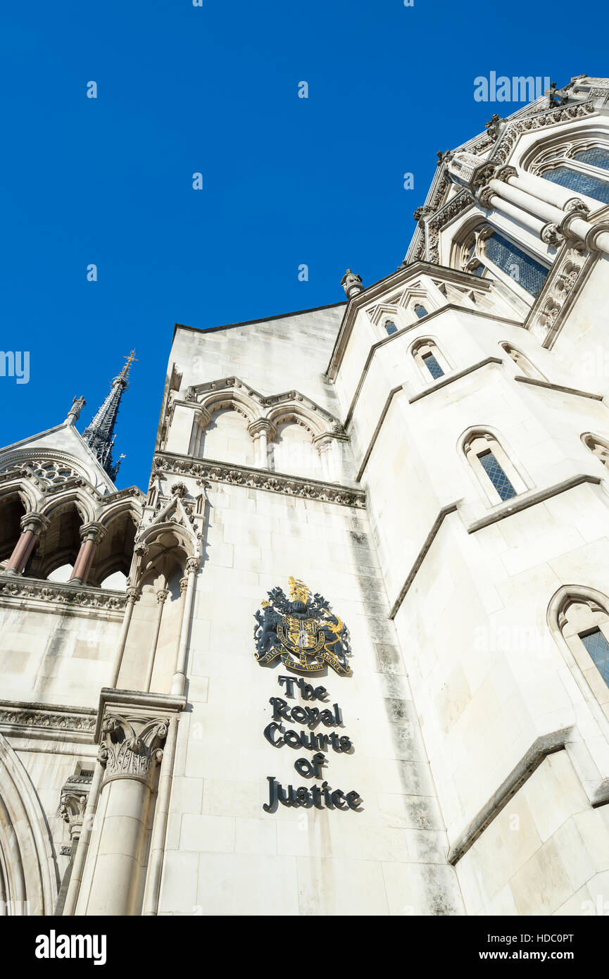 The Victorian Gothic style main entrance to the The Royal Courts of ...
