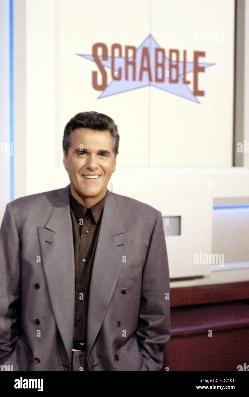 SCRABBLE, Host Chuck Woolery, 1984-90 Stock Photo - Alamy