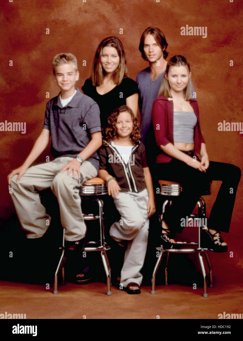 7TH HEAVEN, David Gallagher, Jessica Biel, Mackenzie Rosman (center ...