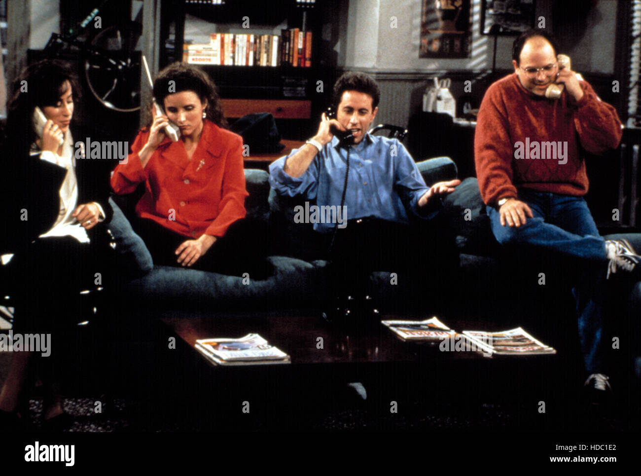SEINFELD, Maggie Wheeler, Julia Louis-Dreyfus, Jerry Seinfeld, Jason ...