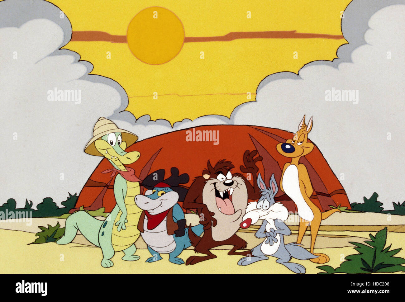TAZ-MANIA, from left: Axel, Bull Gator, Tazmanian Devil, Wendel T. Wolf ...
