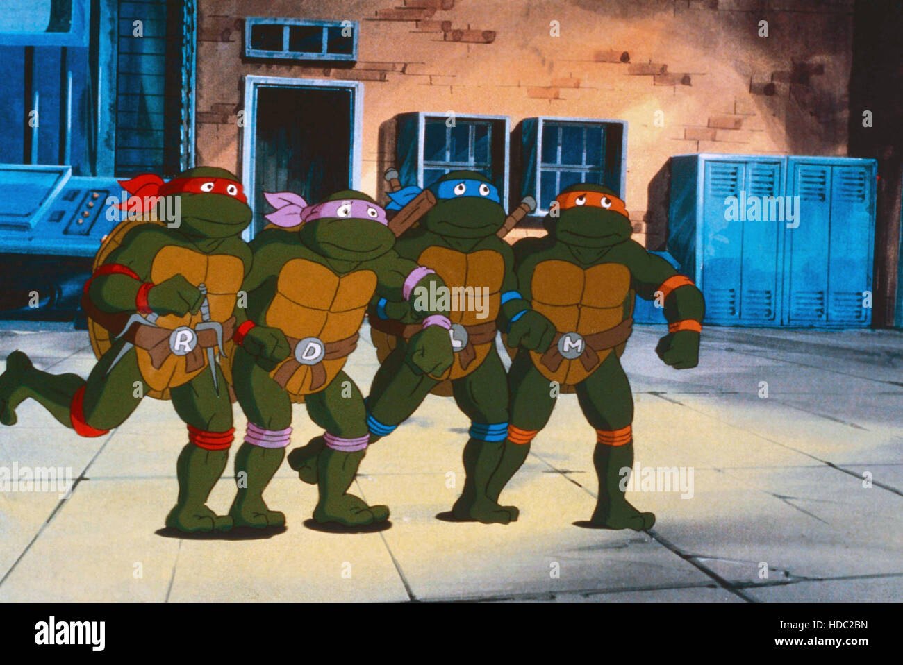 TEENAGE MUTANT NINJA TURTLES, from left: Raphael, Donatello, Leonardo ...