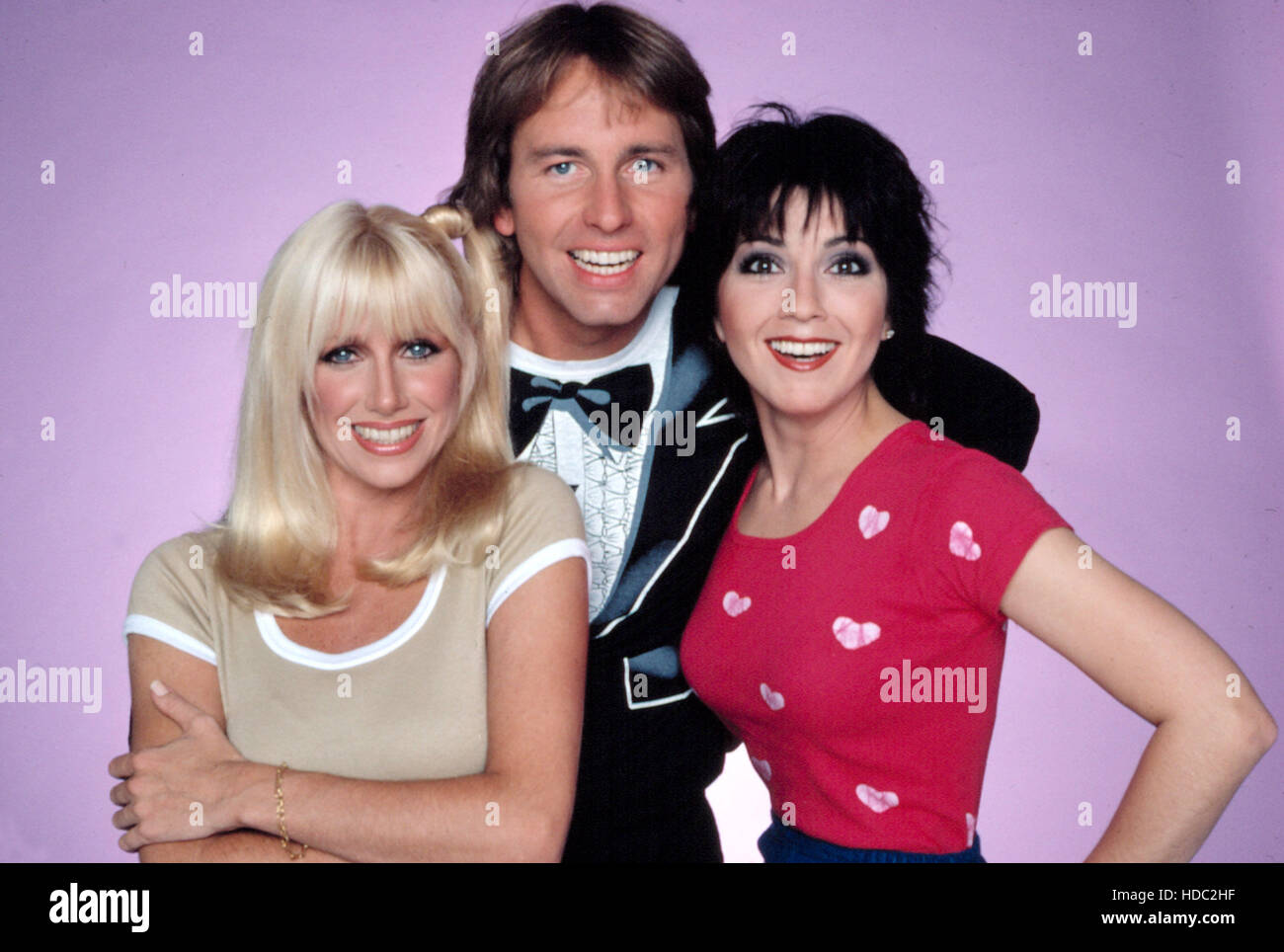 THREE'S COMPANY, 1977-84, Suzanne Somers, John Ritter, Joyce DeWitt, second season Stock Photo ...