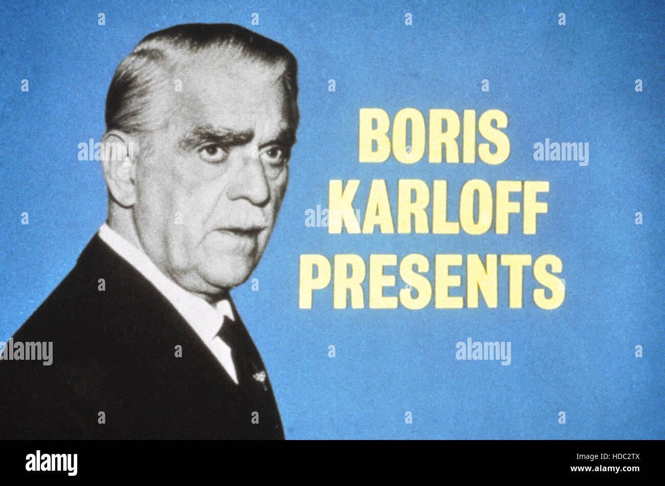 THRILLER (aka BORIS KARLOFF'S THRILLER), title card with Boris Karloff, 1960-62 Stock Photo - Alamy