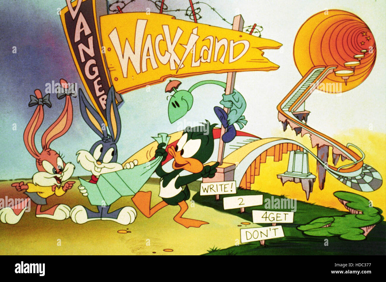 TINY TOON ADVENTURES, from left: Babs Bunny, Buster Bunny, Plucky Duck ...