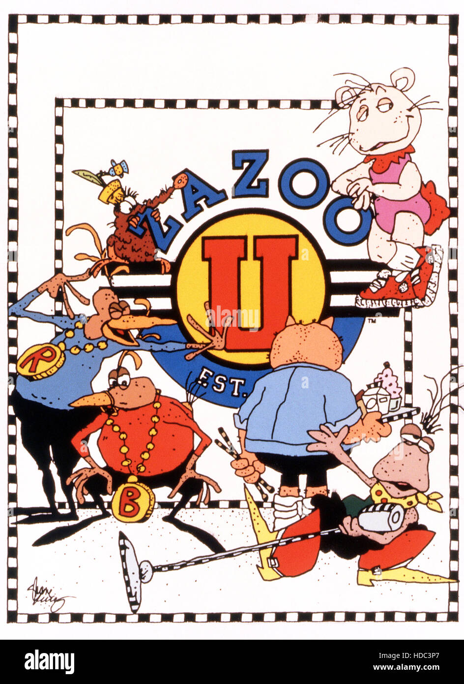 ZAZOO U, (clockwise from top right): Tess, Boink, Grizzle (back turned ...