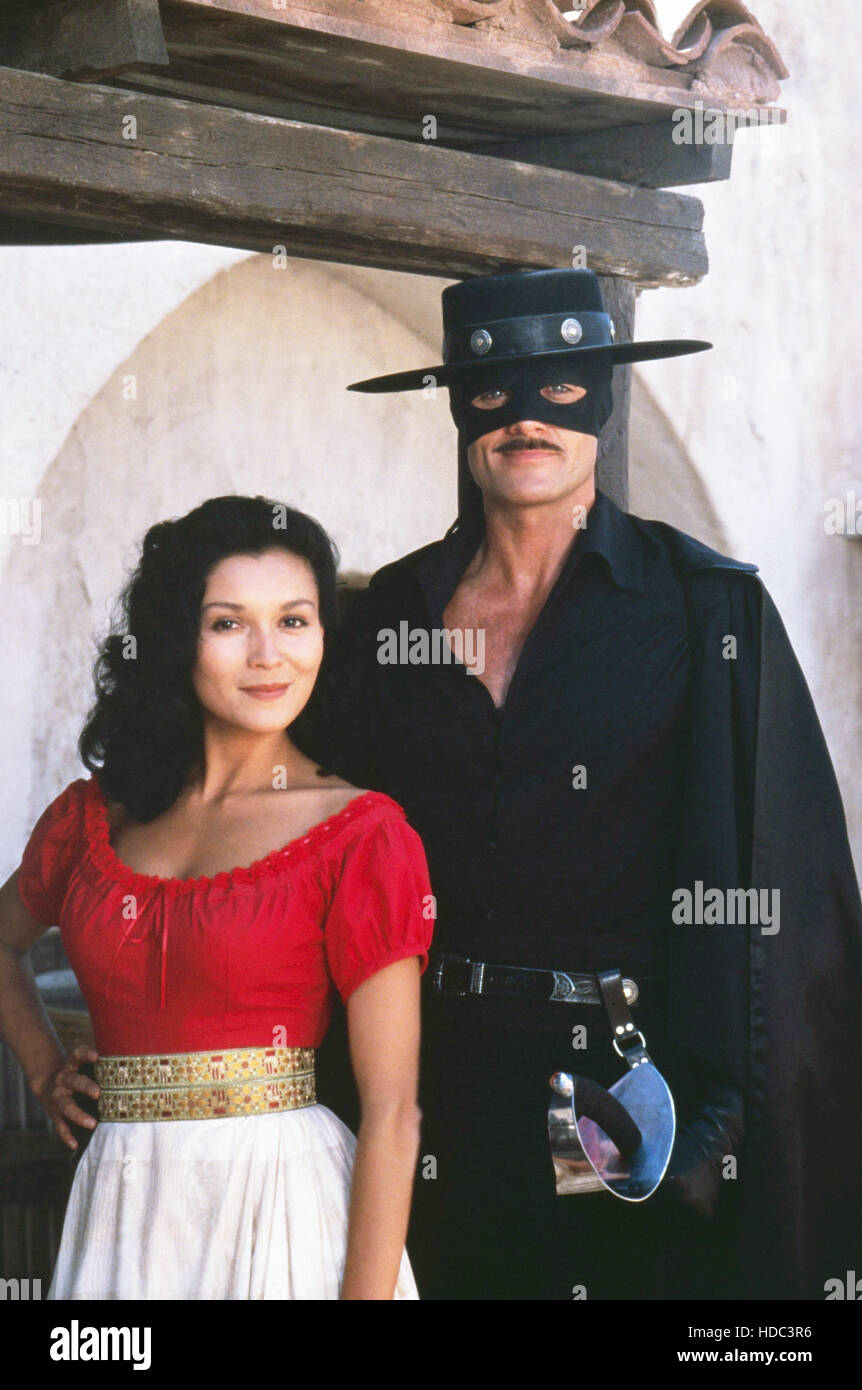 ZORRO, from left: Patrice Martinez, Duncan Regehr, 1990-1993, © Family ...