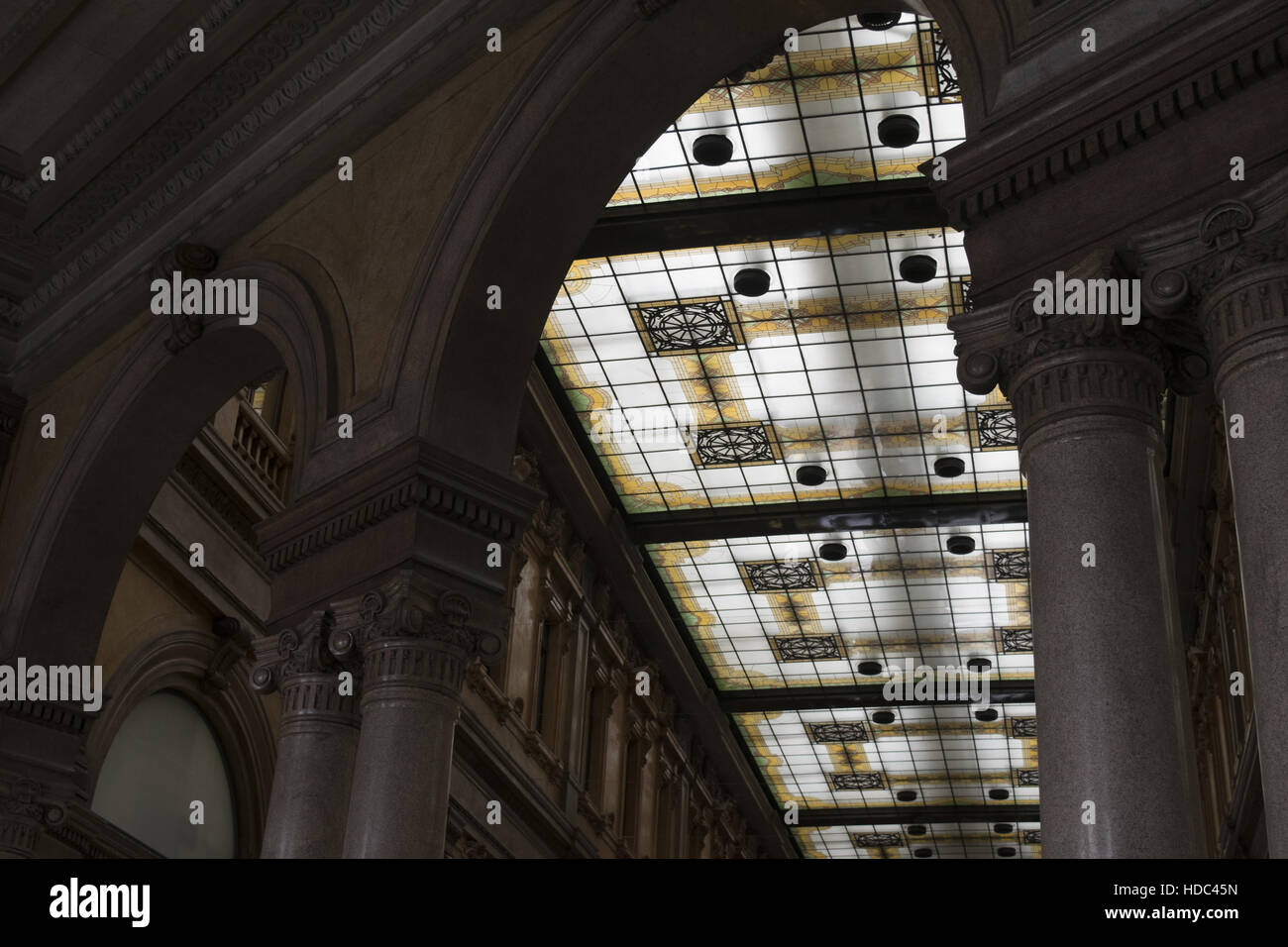 artistic ceilings in glass of historic buildings Stock Photo - Alamy