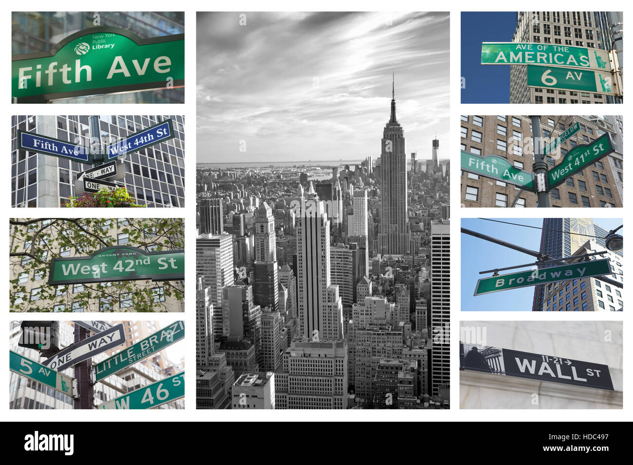 Times square collage hi-res stock photography and images - Alamy