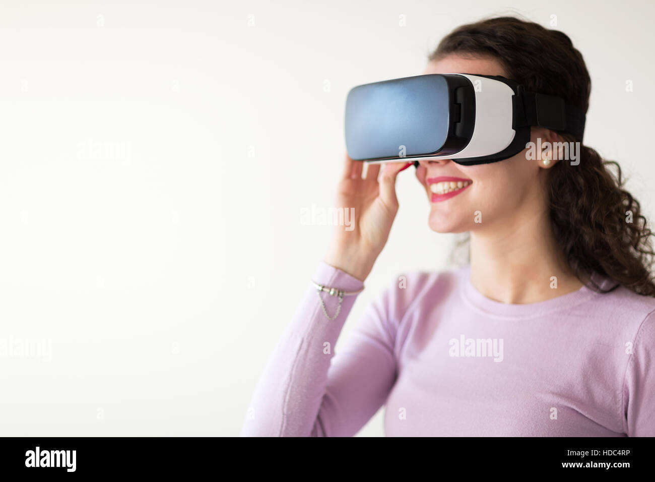 Virtual reality glasses giving amazing gaming experience Stock Photo ...