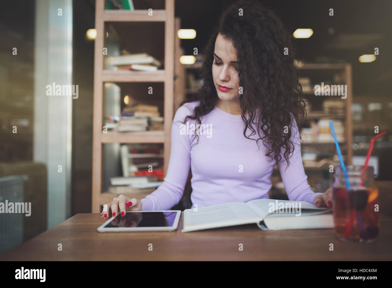 Yooung smart university student studying for exams Stock Photo - Alamy