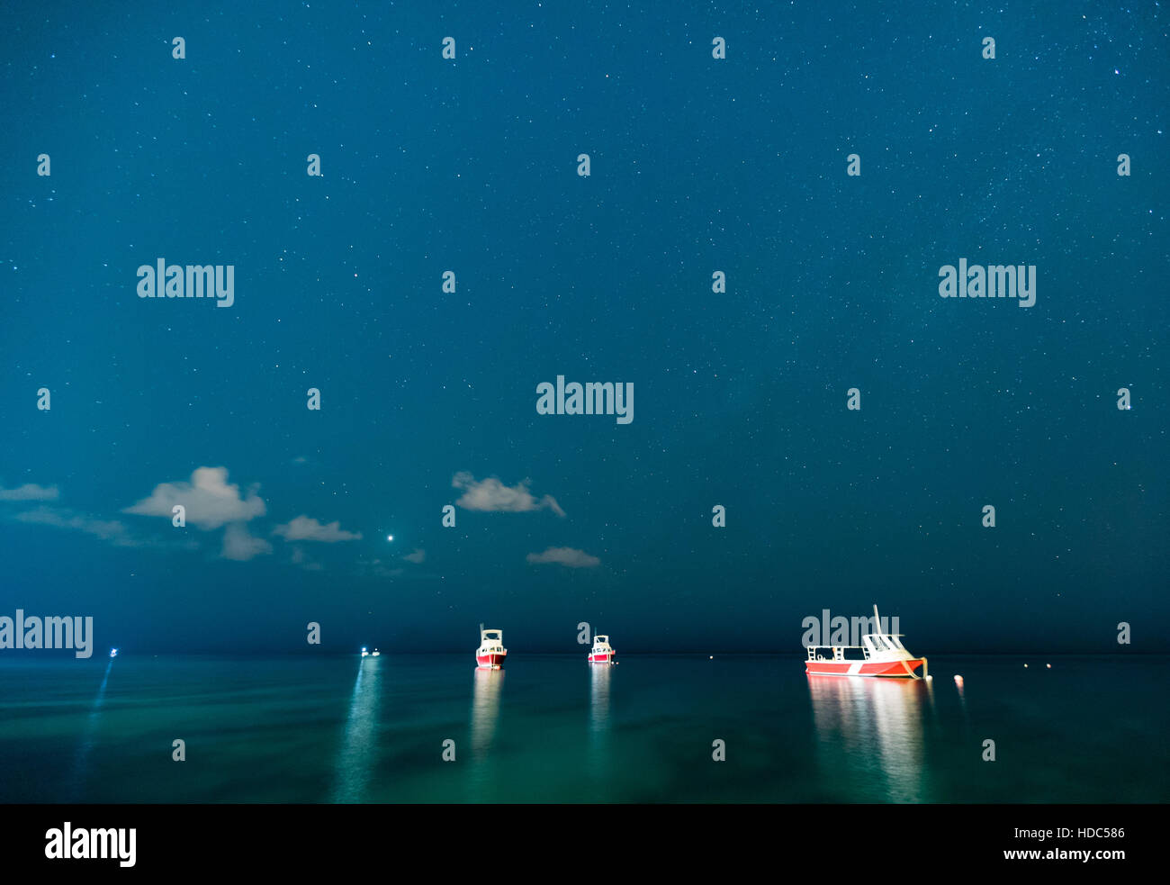 stars over the ocean Stock Photo - Alamy
