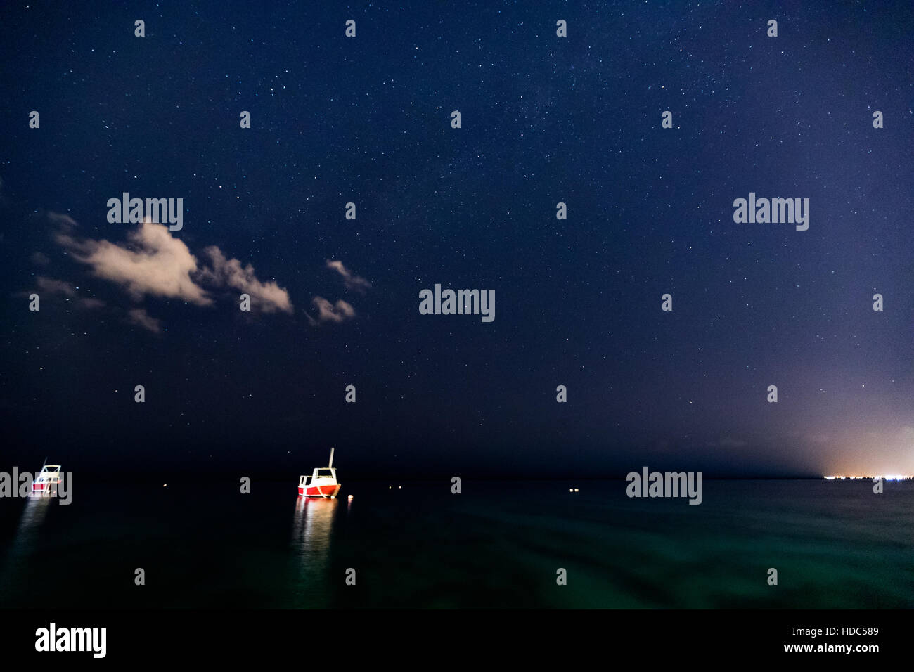 stars over the ocean Stock Photo - Alamy