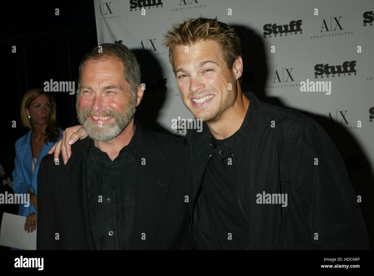 George Stults and his son, George Stults arrives at the Stuff Magazine ...