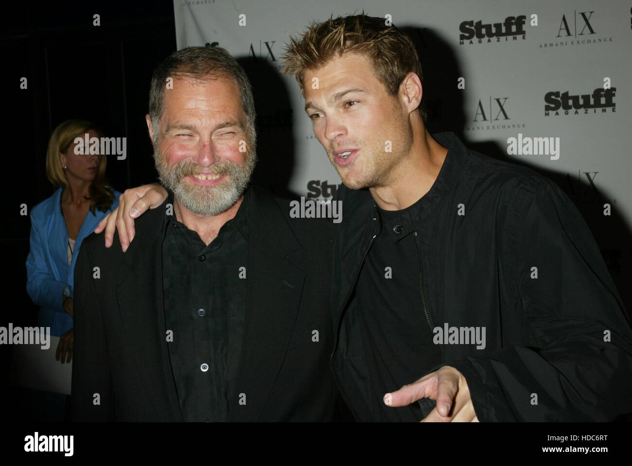 George Stults and his son, George Stults arrives at the Stuff Magazine ...