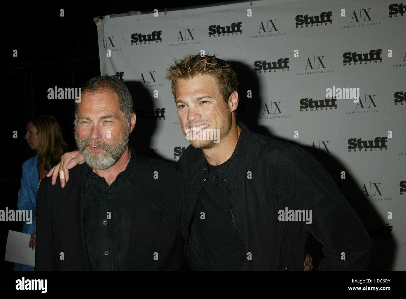 George Stults and his son, George Stults arrives at the Stuff Magazine ...