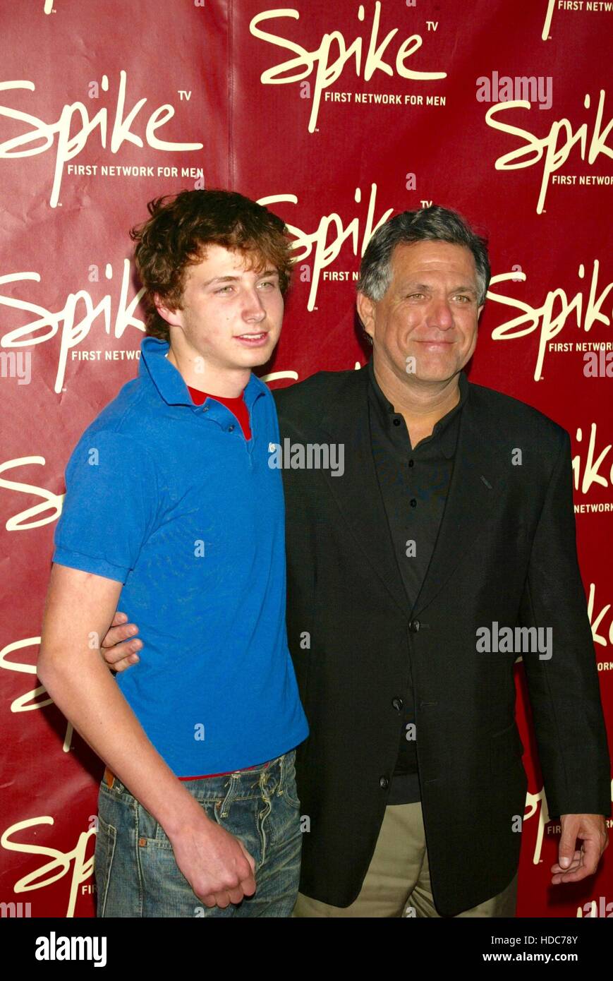 Les Moonves and his son, Adam Moonves arrive at the Spike TV Launch ...