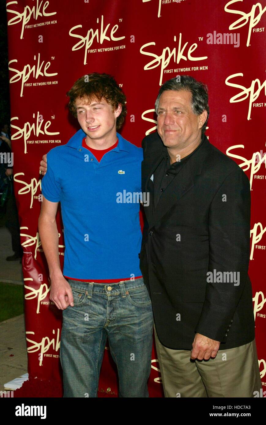 Les Moonves and his son, Adam Moonves arrive at the Spike TV Launch ...