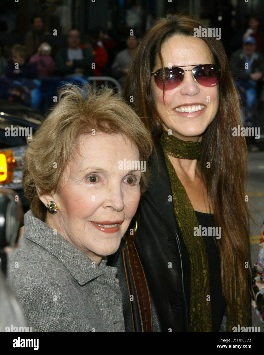 Former US First Lady Nancy Reagan, (L) and her daughter, Patti Reagan ...