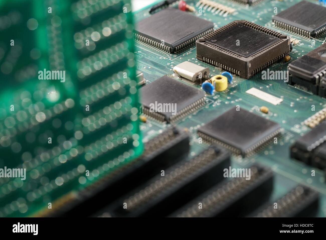 Laptop motherboard. Close-up of processor Stock Photo - Alamy