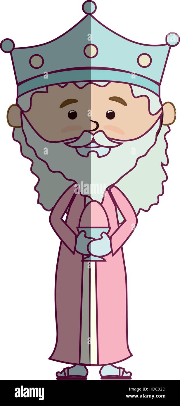 Wise man manger character vector Stock Vector Images - Alamy