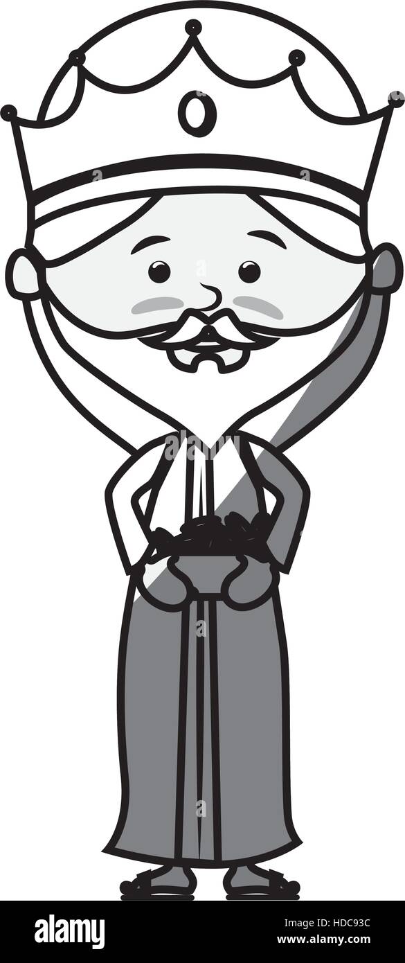 Wise man manger character vector Stock Vector Images - Alamy