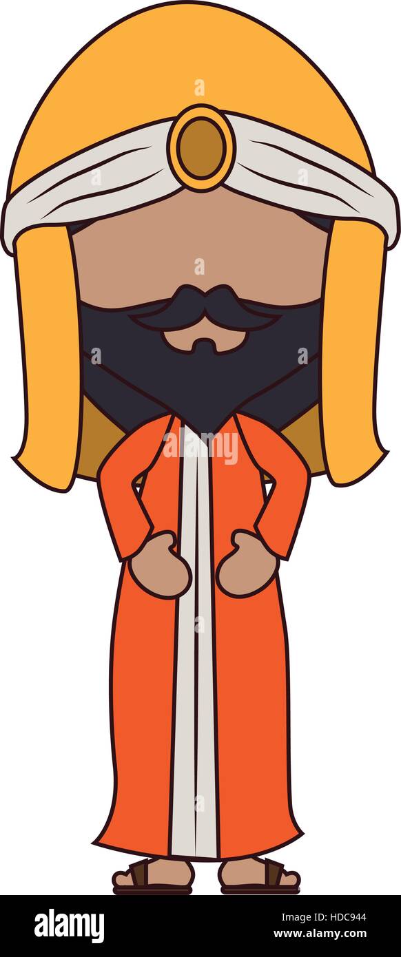 Wise man manger character vector Stock Vector Images - Alamy