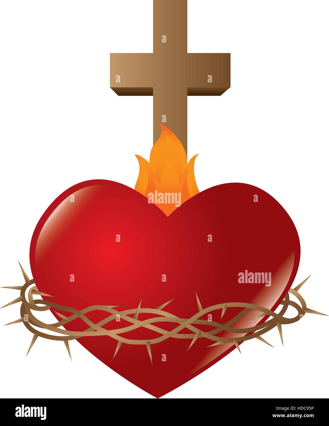 sacred Heart of Jesus vector illustration design Stock Vector Image ...