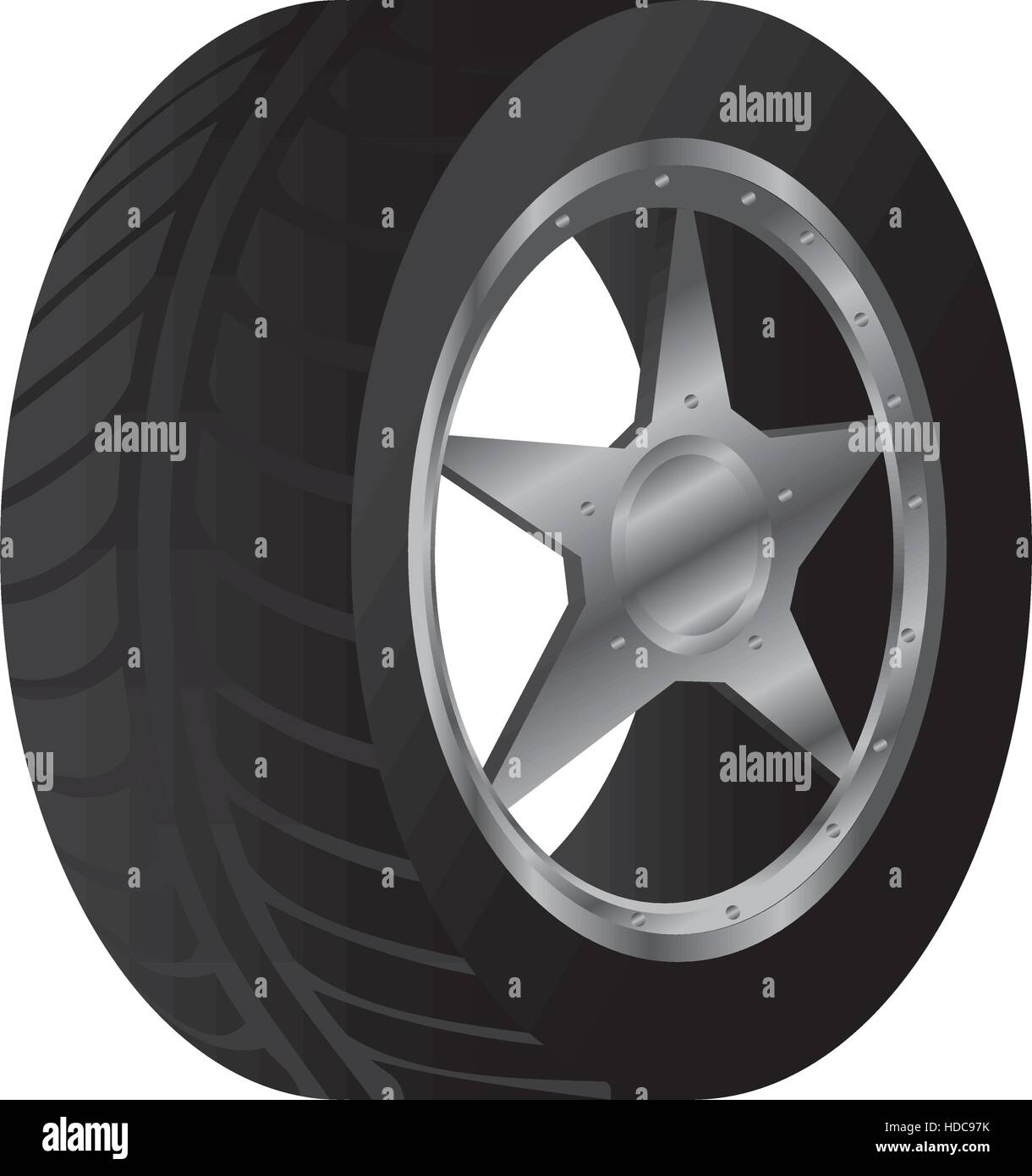 Car tyre tire tyres tires Stock Vector Images - Alamy
