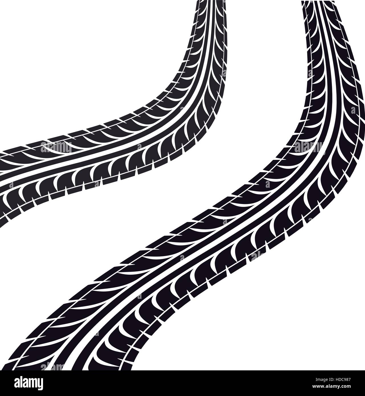 Tyre Tracks Illustration High Resolution Stock Photography and Images ...