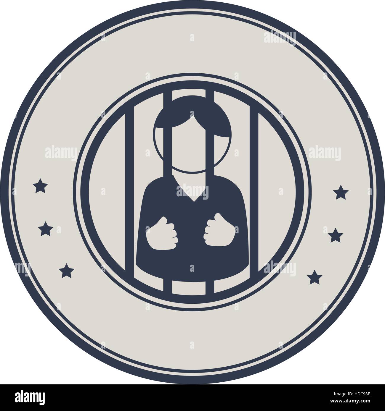 prisoner character isolated icon vector illustration design Stock ...