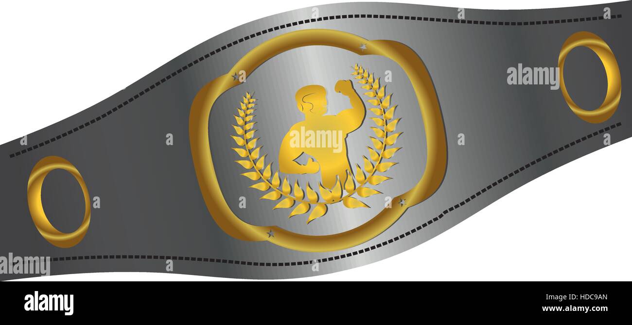 boxing belt icon over white background. vector illustration Stock ...