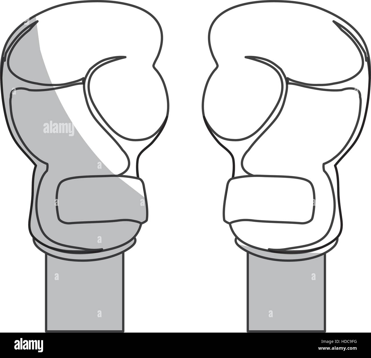 boxing gloves sport equipment icon over white background. vector ...